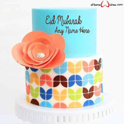 Amazing Flower Petal Eid Wish Cake with Name - Best Wishes Birthday ...