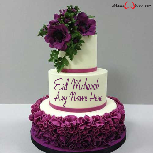 Amazing Fondant Ruffle Name Cake - Name Birthday Cakes - Write Name on ...