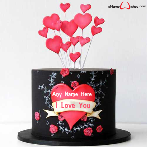 True Love Cake with Name Generator - Name Birthday Cakes - Write Name ...