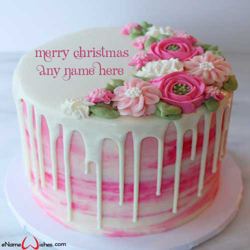 Online Christmas Wish Cake with Name - Name Birthday Cakes - Write Name ...