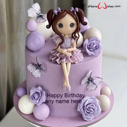 A Princess Birthday Cake with Name - Name Birthday Cakes - Write Name ...