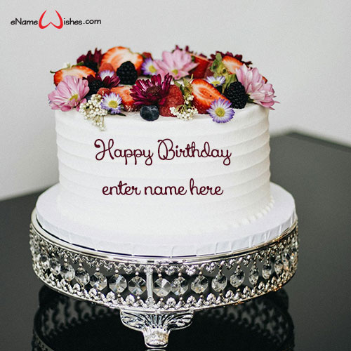 Artisan Cake Design for Birthday with Name Edit Online - Name Birthday ...