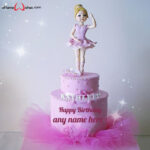 Barbie Dress Birthday Name Cake - Name Birthday Cakes - Write Name on ...