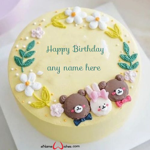 Chocolate Birthday Cake Image with Name Edit - Name Birthday Cakes ...