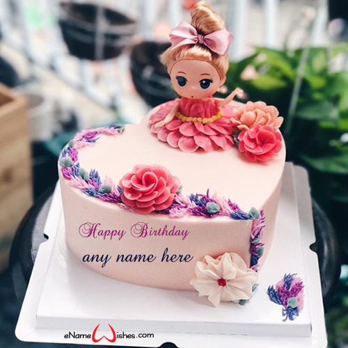 Princess Crown Birthday Cake with Name - Best Wishes Birthday Wishes ...