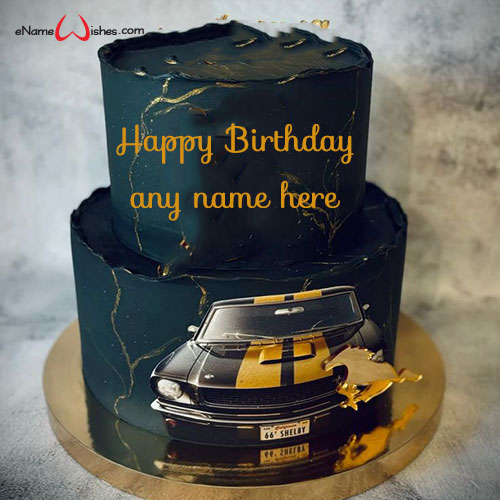 Boy Birthday Cake Design with Name Editor Online - Name Birthday Cakes ...