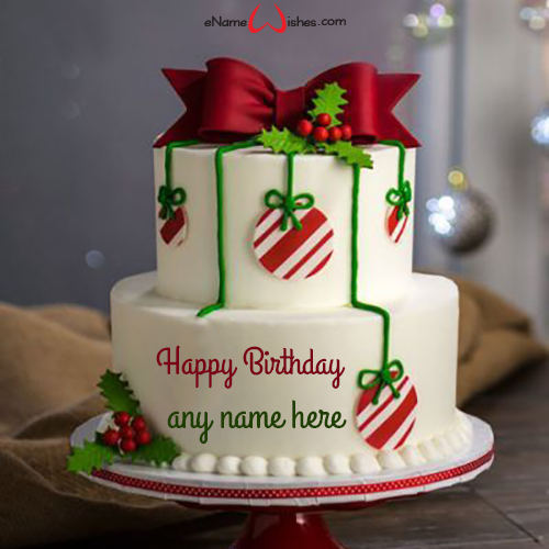 Christmas Wishes with Name - Name Birthday Cakes - Write Name on Cake ...