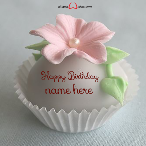 Fondant Birthday Cake with Name - Name Birthday Cakes - Write Name on ...