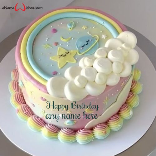 Happy Birthday Cute Wishes Cake with Name - Name Birthday Cakes - Write ...
