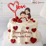 Editable Birthday Cake with Name Edit - Name Birthday Cakes - Write ...