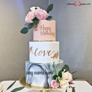 Hpbd Cake with Name Edit - Best Wishes Birthday Wishes With Name