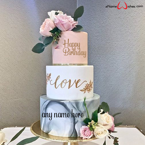 Trendy Birthday Cake for Men with Name Edit - Best Wishes Birthday ...