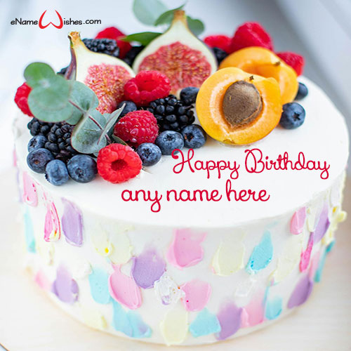 Hbd Cake with Name Edit for Girl - Name Birthday Cakes - Write Name on ...