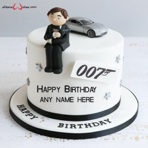 Gentleman Themed Birthday Cake with Name Editor - Best Wishes Birthday ...