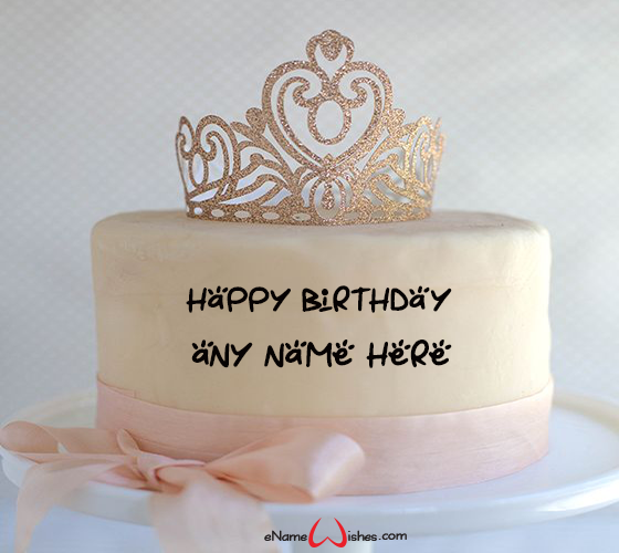 Princess Name Edit Birthday Cake with Name - Name Birthday Cakes ...