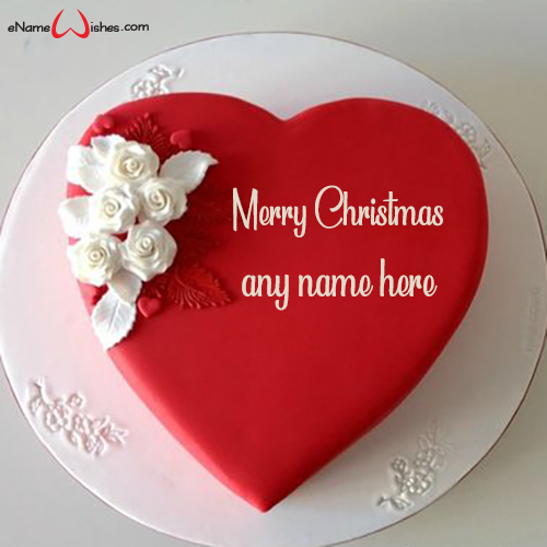 Red Velvet Christmas Cake Wish Cake with Name - Name Birthday Cakes ...