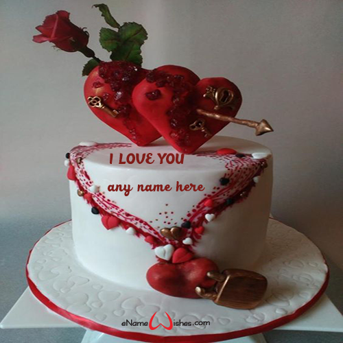 True Love Cake with Name Generator - Name Birthday Cakes - Write Name ...