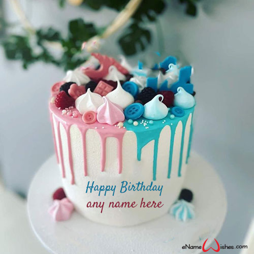 Baby Birthday Cake with Name Edit - Name Birthday Cakes - Write Name on ...