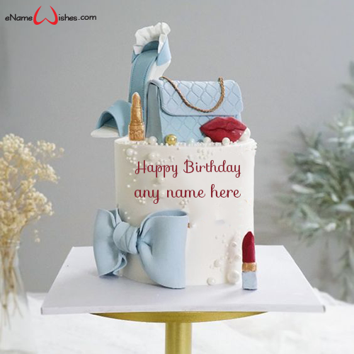 Unique Fondant Birthday Cake Design with Name Edit - Name Birthday ...